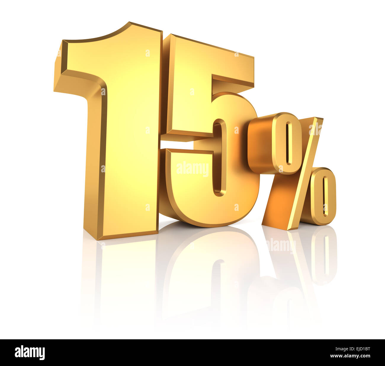 Gold 15 Percent Stock Photo - Alamy