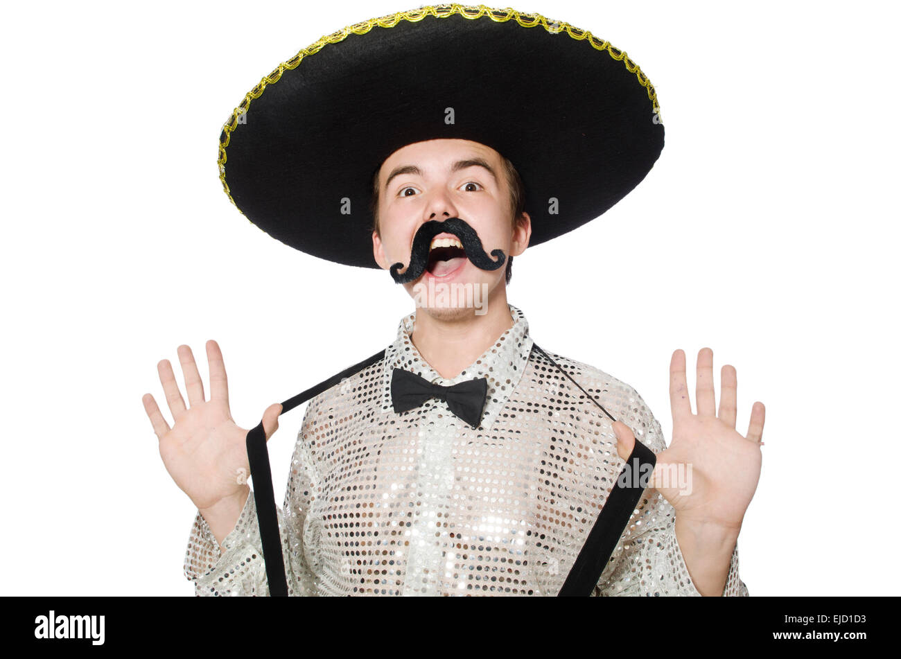 Funny mexican isolated on the white Stock Photo - Alamy