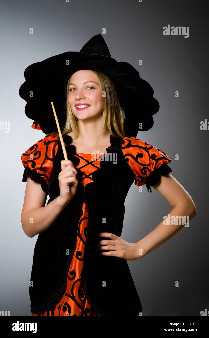 Witch doing her dirty tricks Stock Photo - Alamy