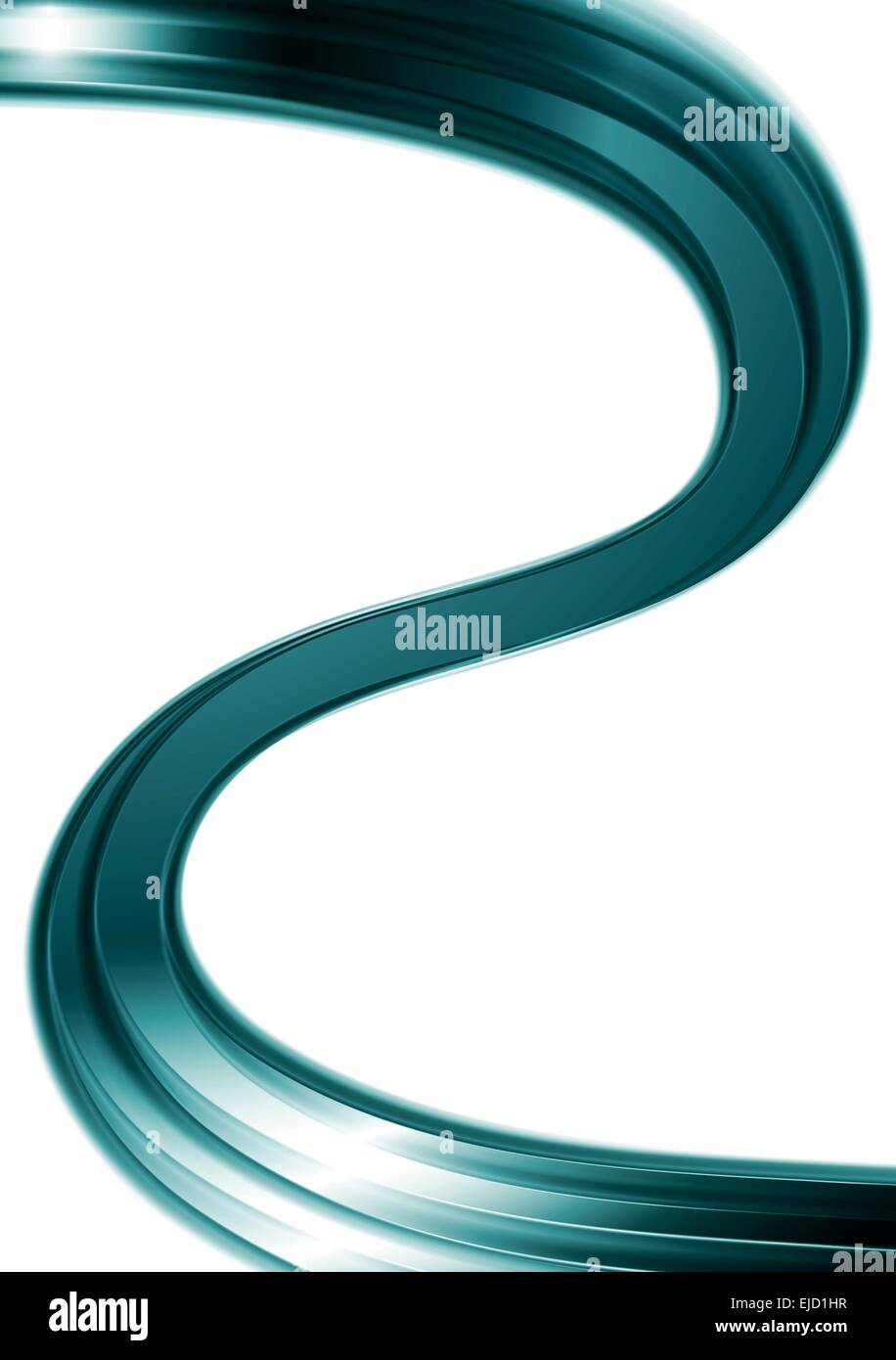 Smooth wave abstract flyer design Stock Photo - Alamy