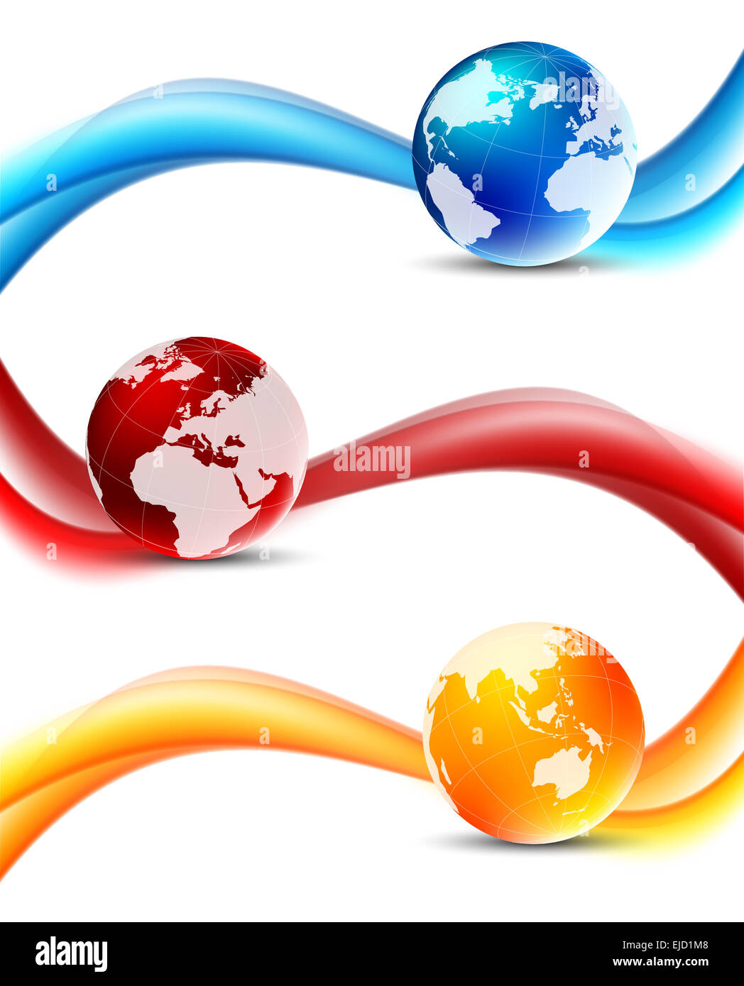 Set of wavy banners Stock Photo - Alamy