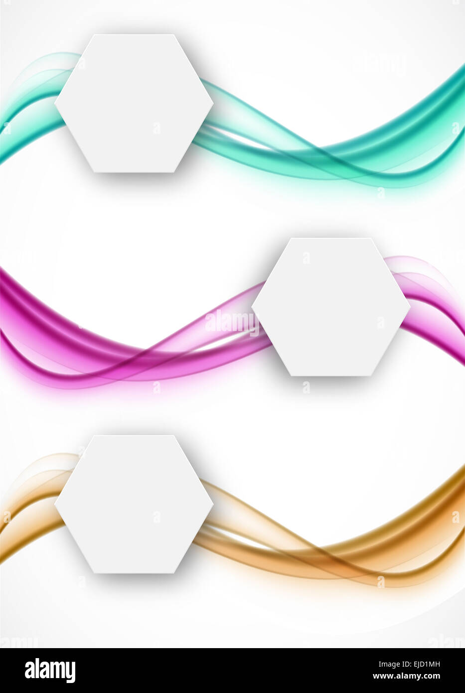 Set of wavy banners Stock Photo - Alamy