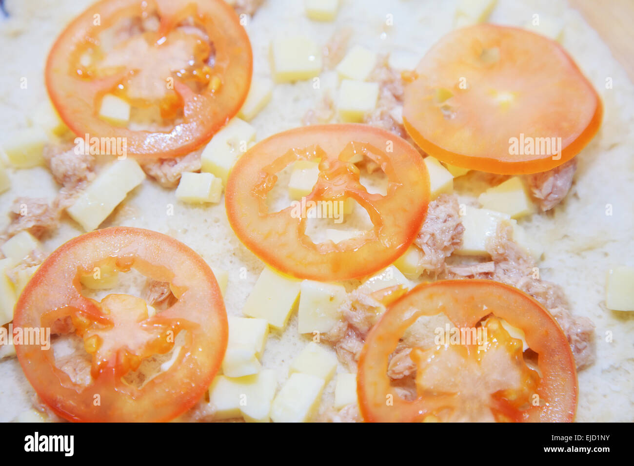 during cooking pizza calzone. close-up Stock Photo - Alamy