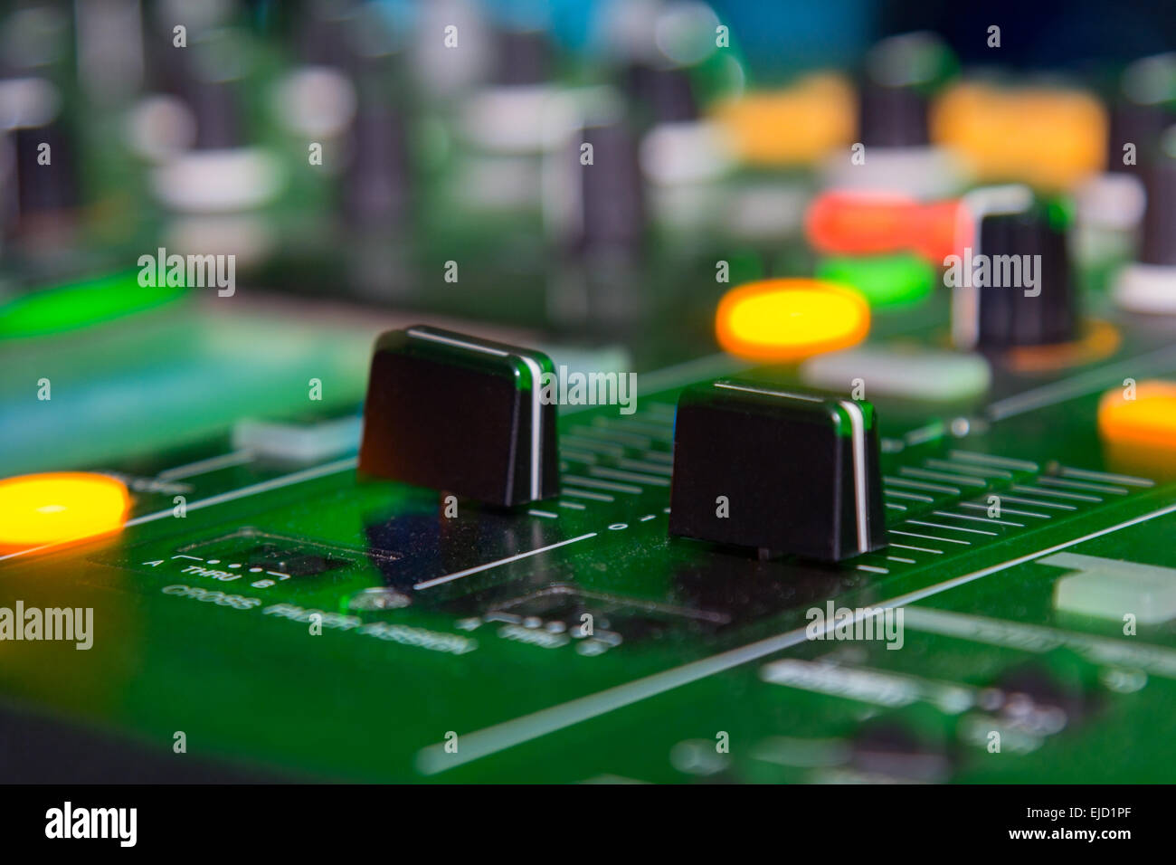 DJ stand in the club glow Stock Photo - Alamy