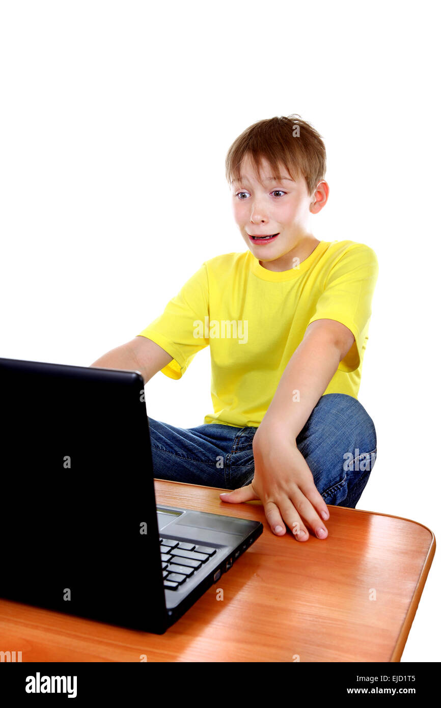 Child laptop shock hi-res stock photography and images - Alamy