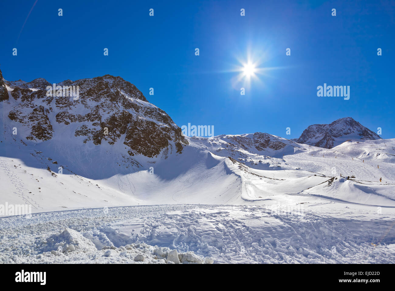Mountains ski resort - Innsbruck Austria Stock Photo - Alamy