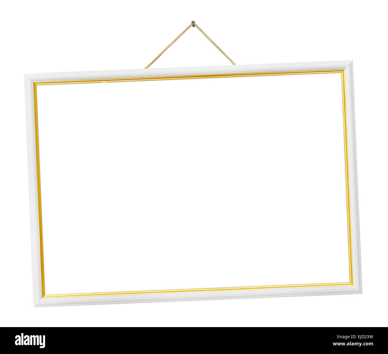 Frame hanging on wall string Cut Out Stock Images & Pictures - Alamy
