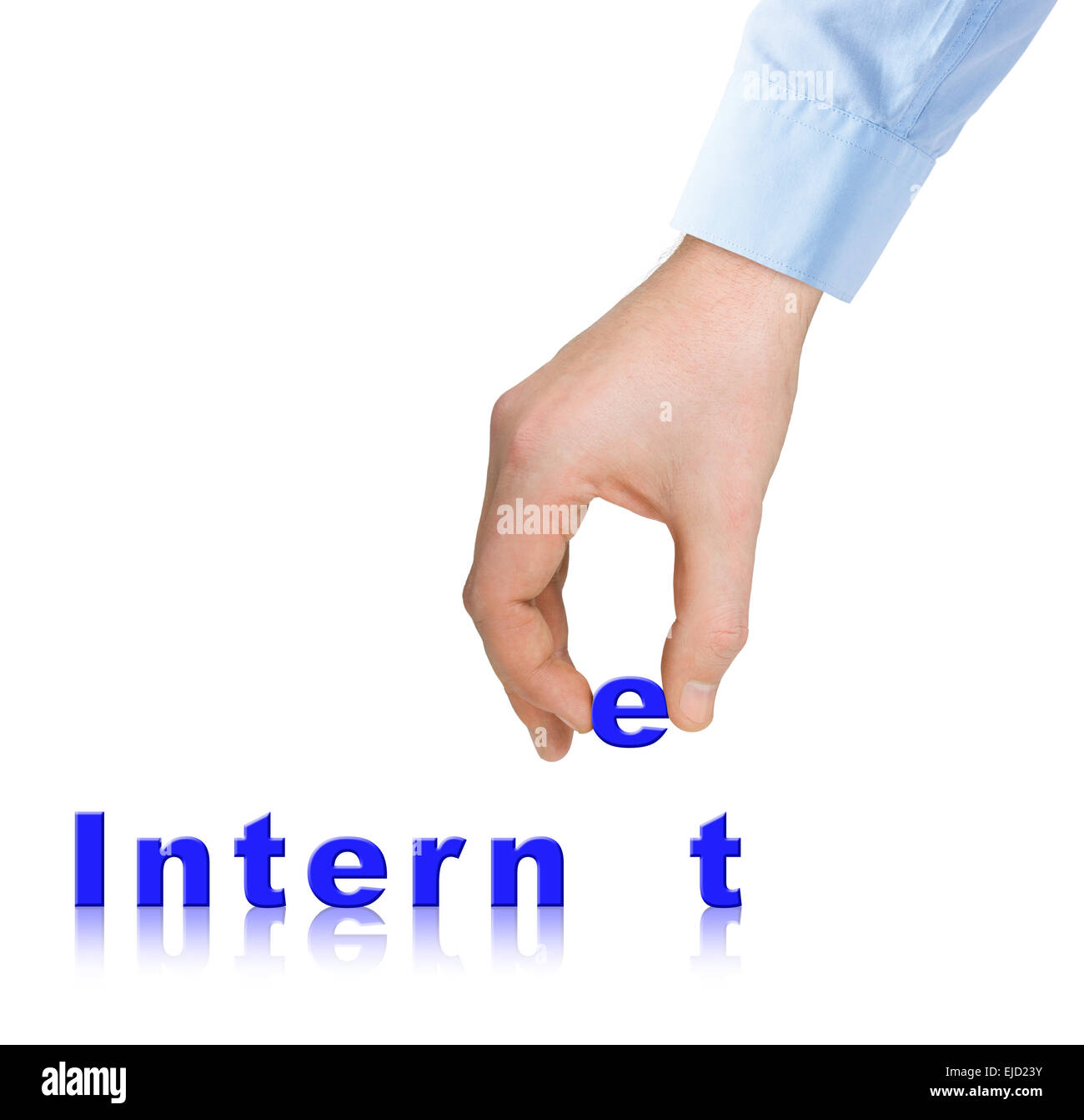 Hand and word Internet Stock Photo - Alamy