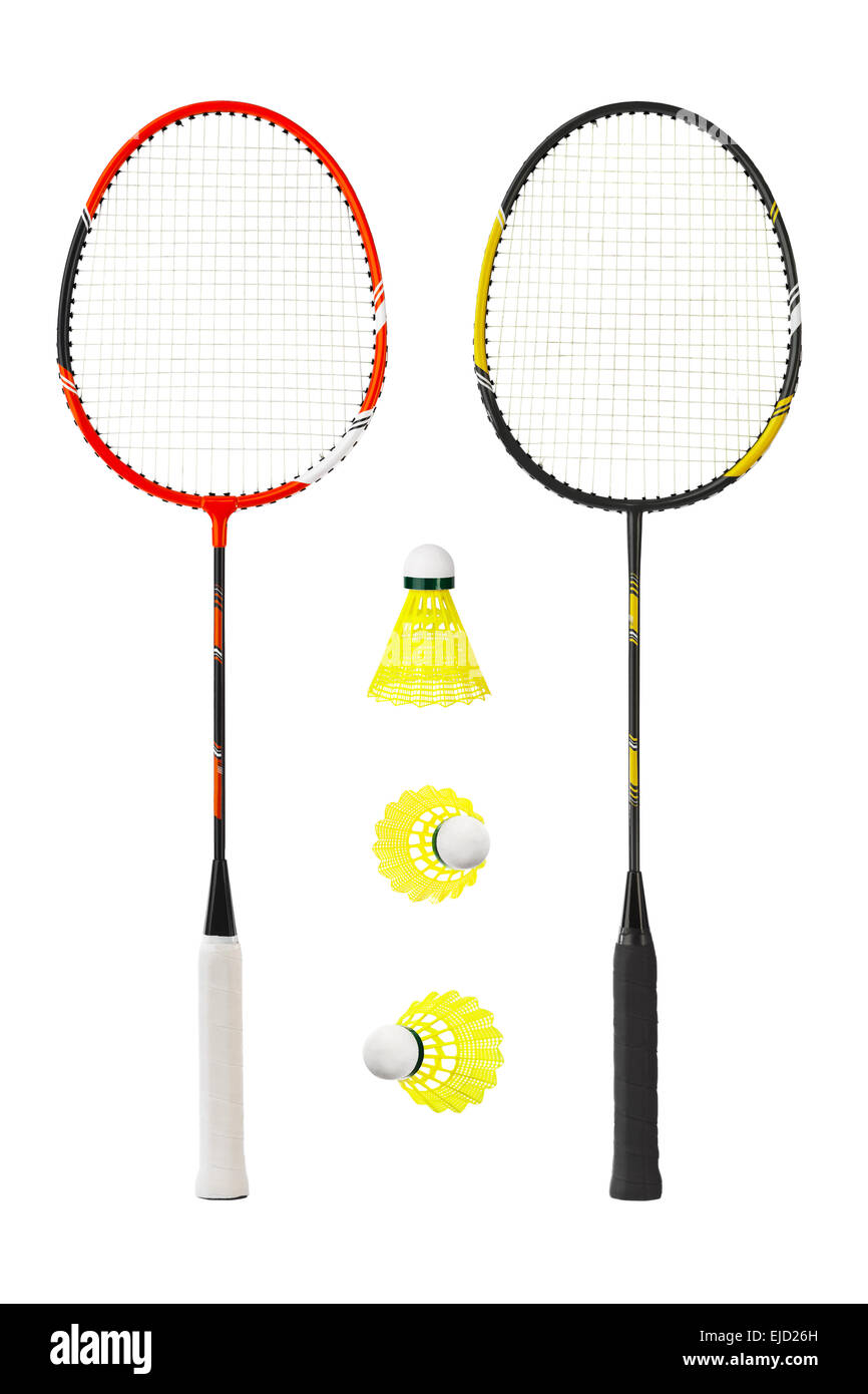 Badminton racket and shuttle Cut Out Stock Images & Pictures - Alamy
