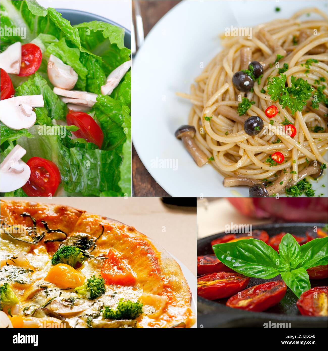 healthy Vegetarian vegan food collage Stock Photo - Alamy