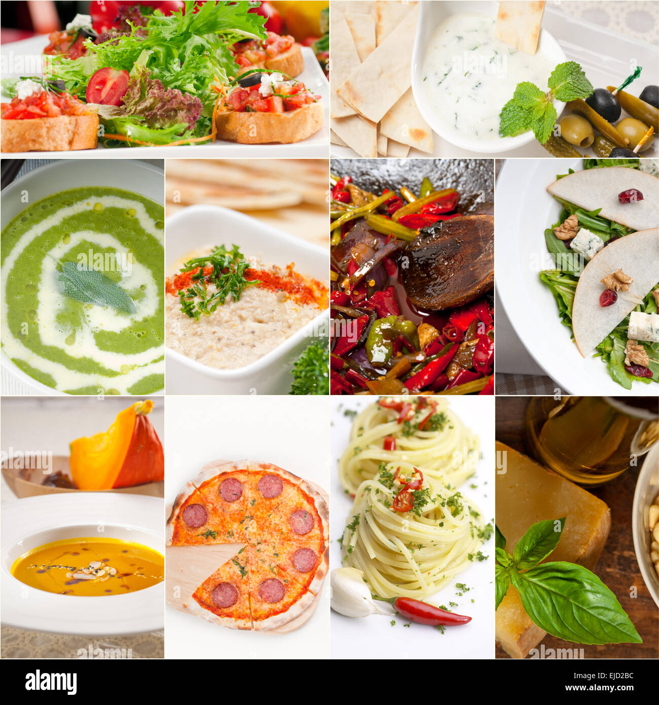 healthy and tasty Italian food collage Stock Photo - Alamy