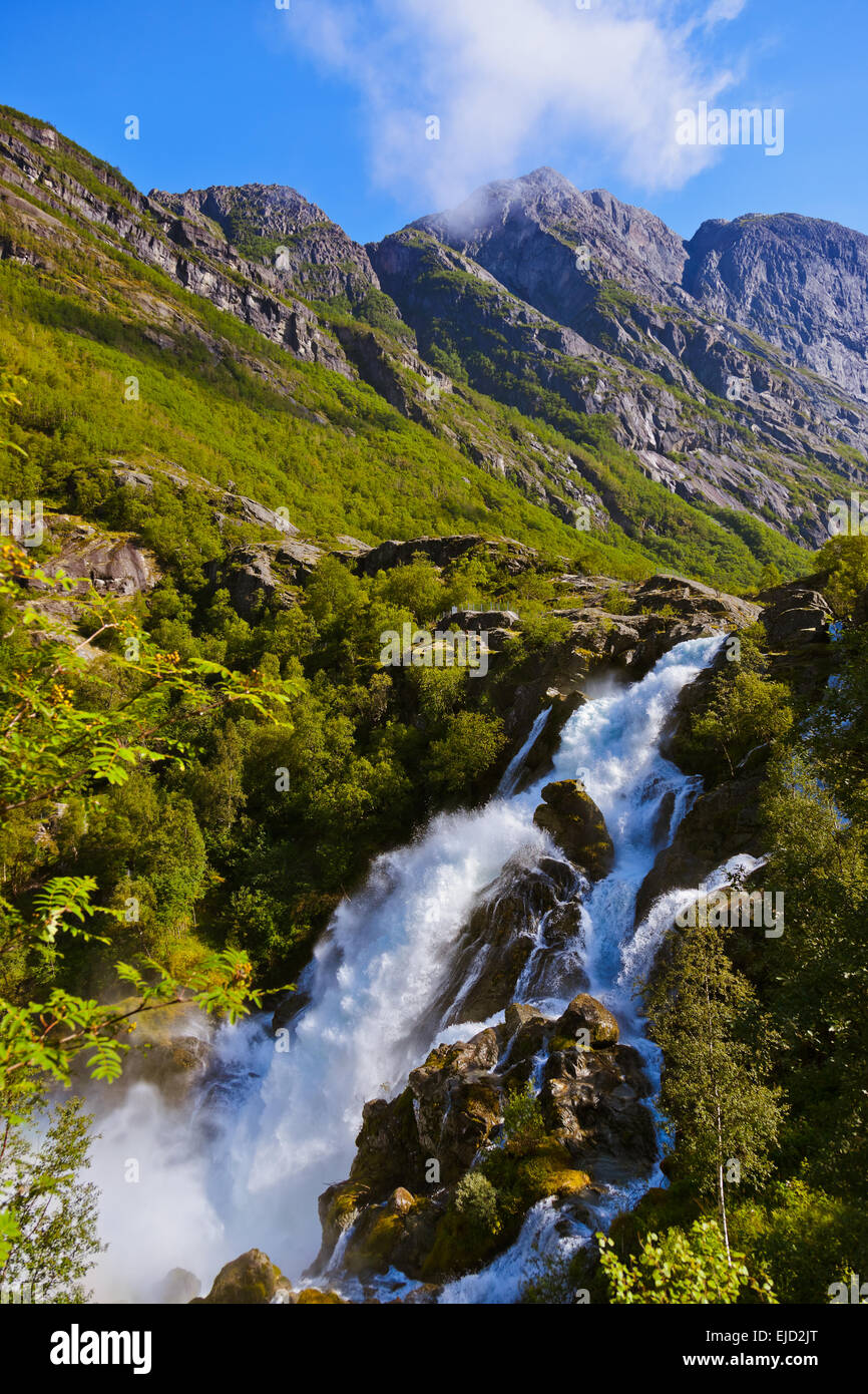 Bridge briksdal river hi-res stock photography and images - Alamy
