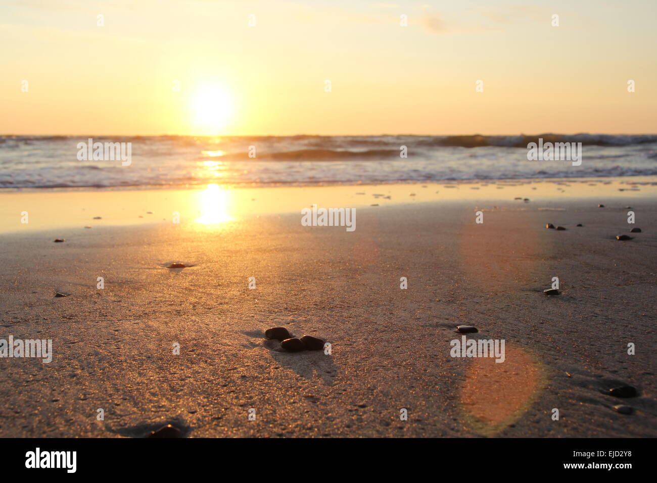evening at the beach Stock Photo - Alamy