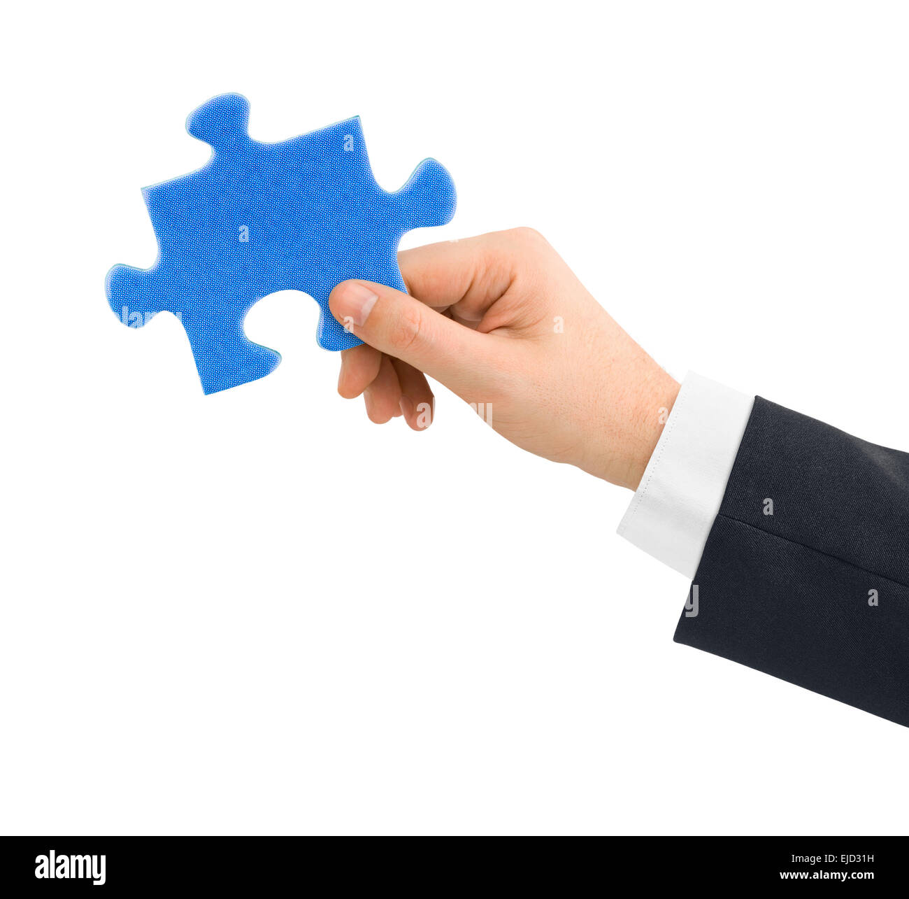 Hand and puzzle Stock Photo - Alamy