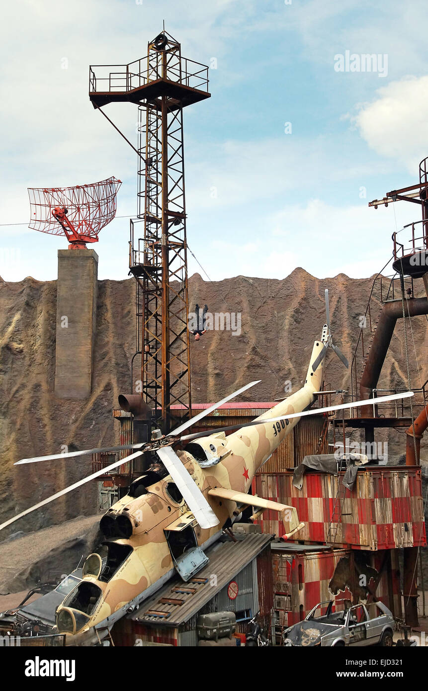 Stuntshow Moviepark Babelsberg Stock Photo - Alamy