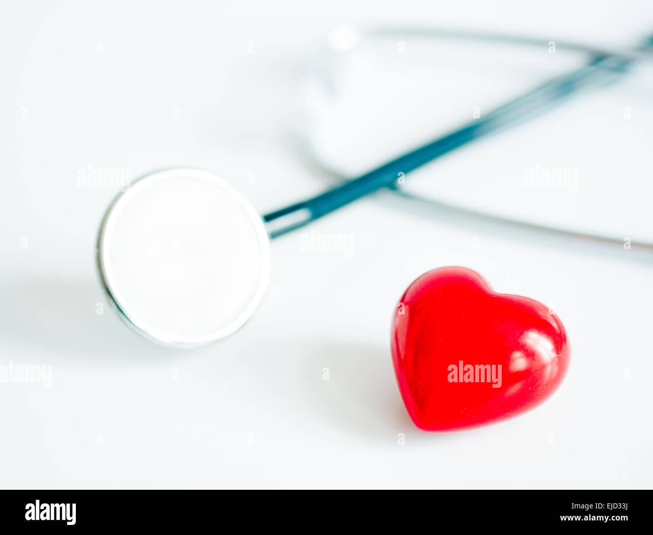 Heart with stethoscope Stock Photo - Alamy