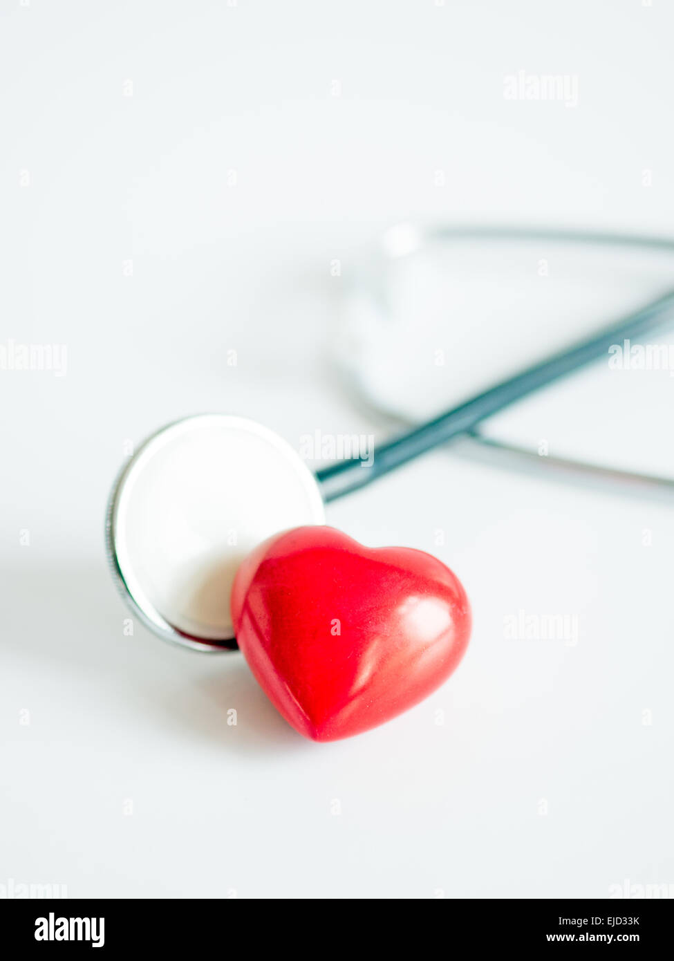 Heart with stethoscope Stock Photo - Alamy