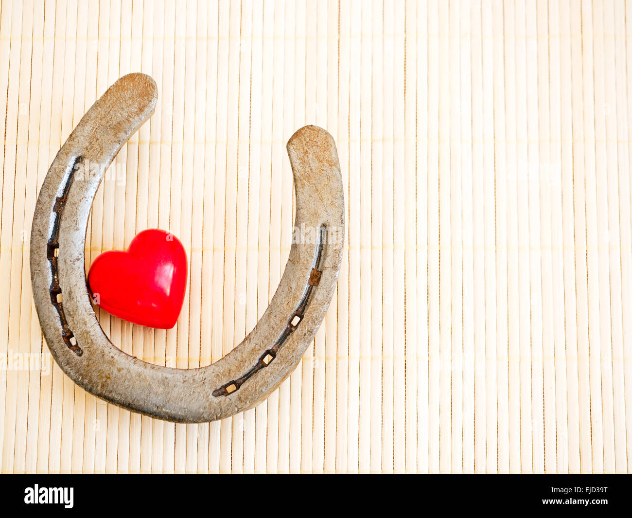 Horseshoe and heart Stock Photo - Alamy