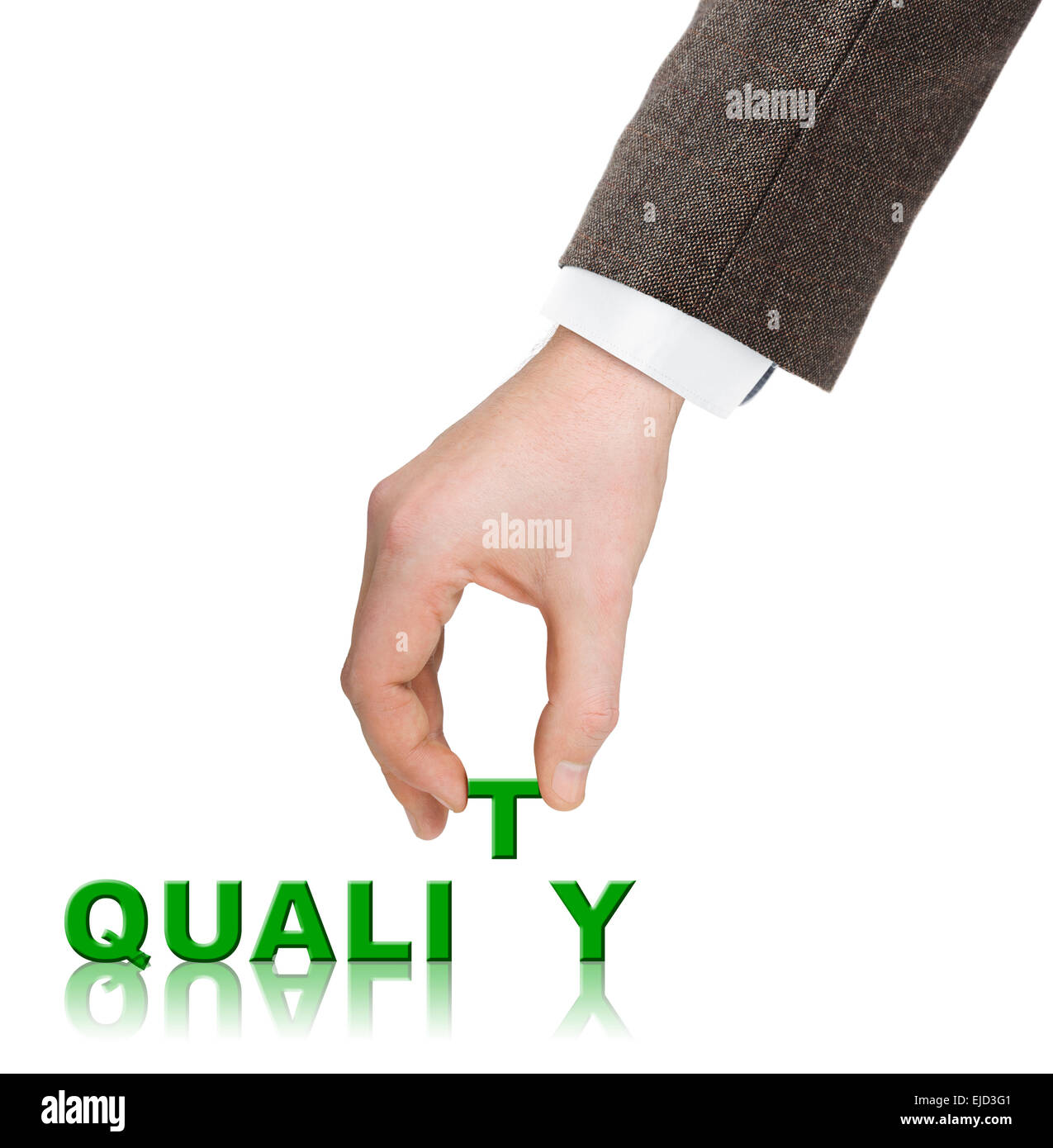 Hand and word Quality Stock Photo - Alamy