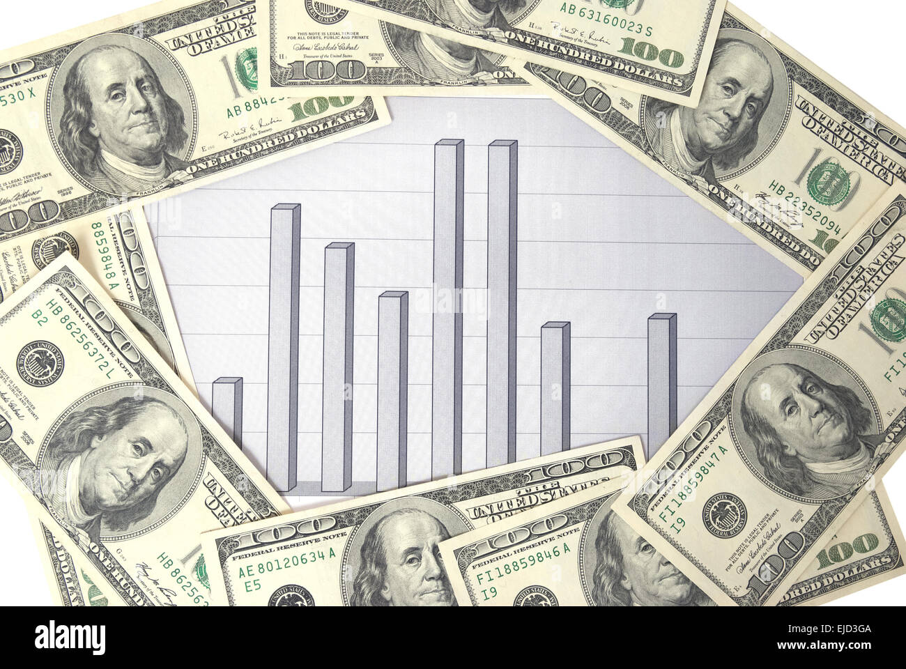 Money with chart Stock Photo - Alamy