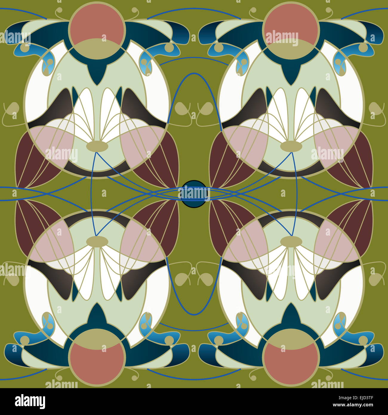 Jugendstil pattern seamless hi-res stock photography and images - Alamy