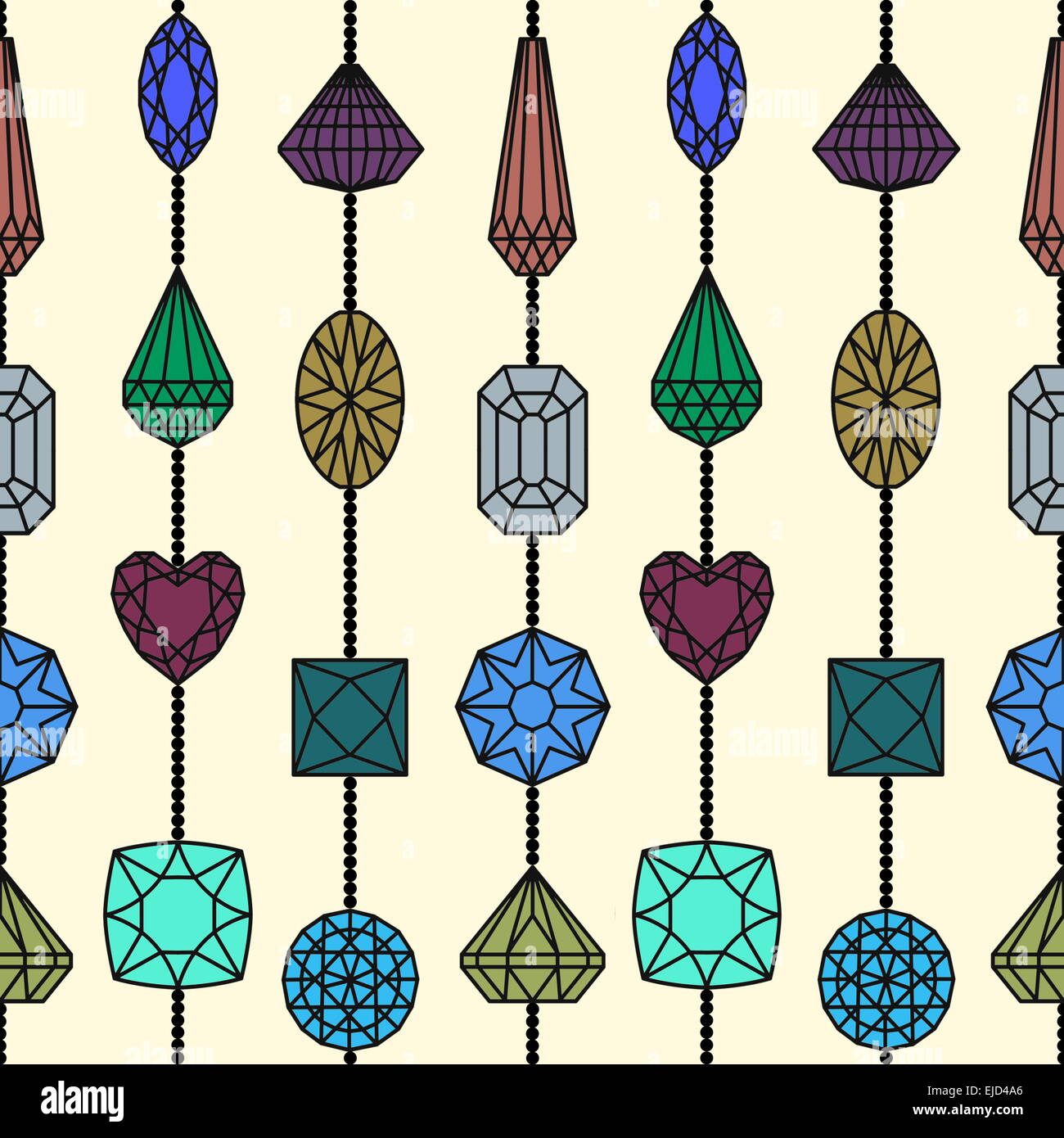 pattern with gemstones Stock Photo - Alamy