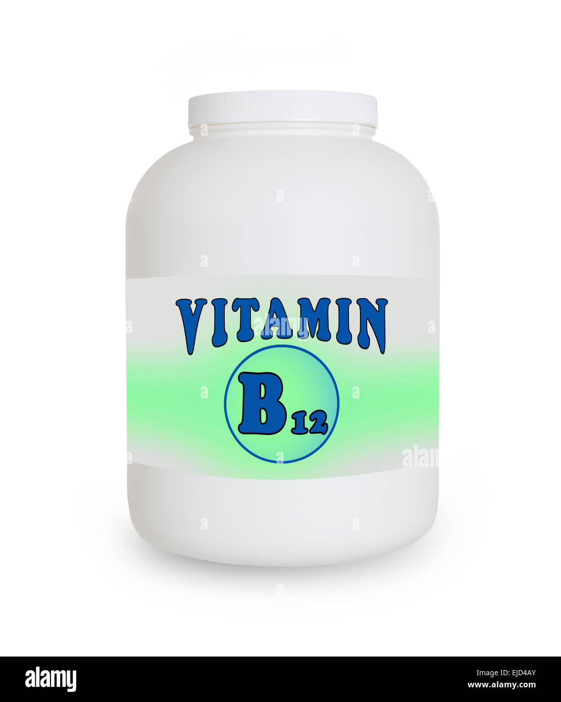 Vitamin B12 container, isolated on a white background Stock Photo - Alamy