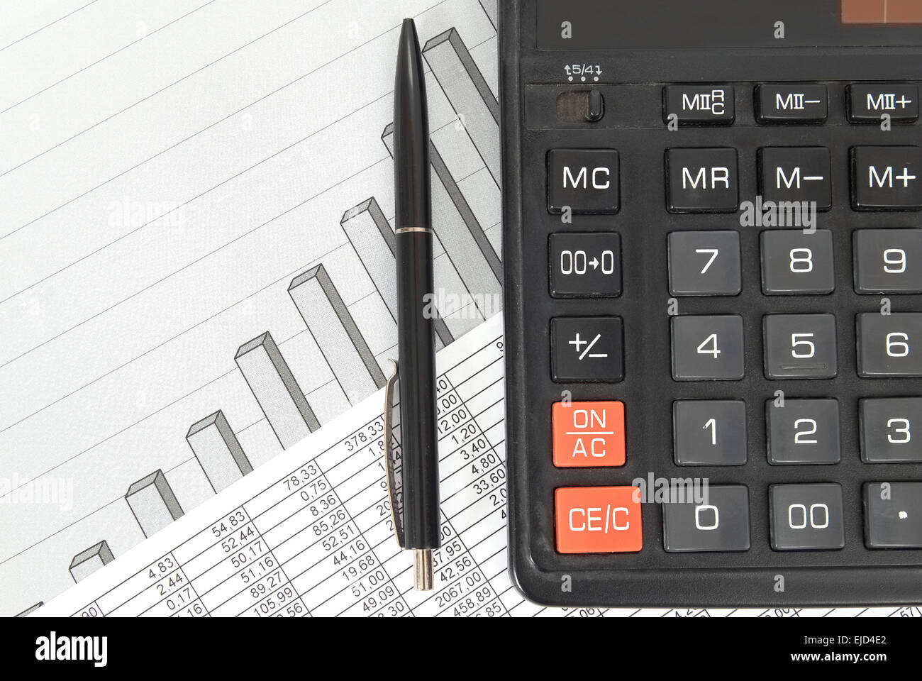Number table and red pen hi-res stock photography and images - Alamy