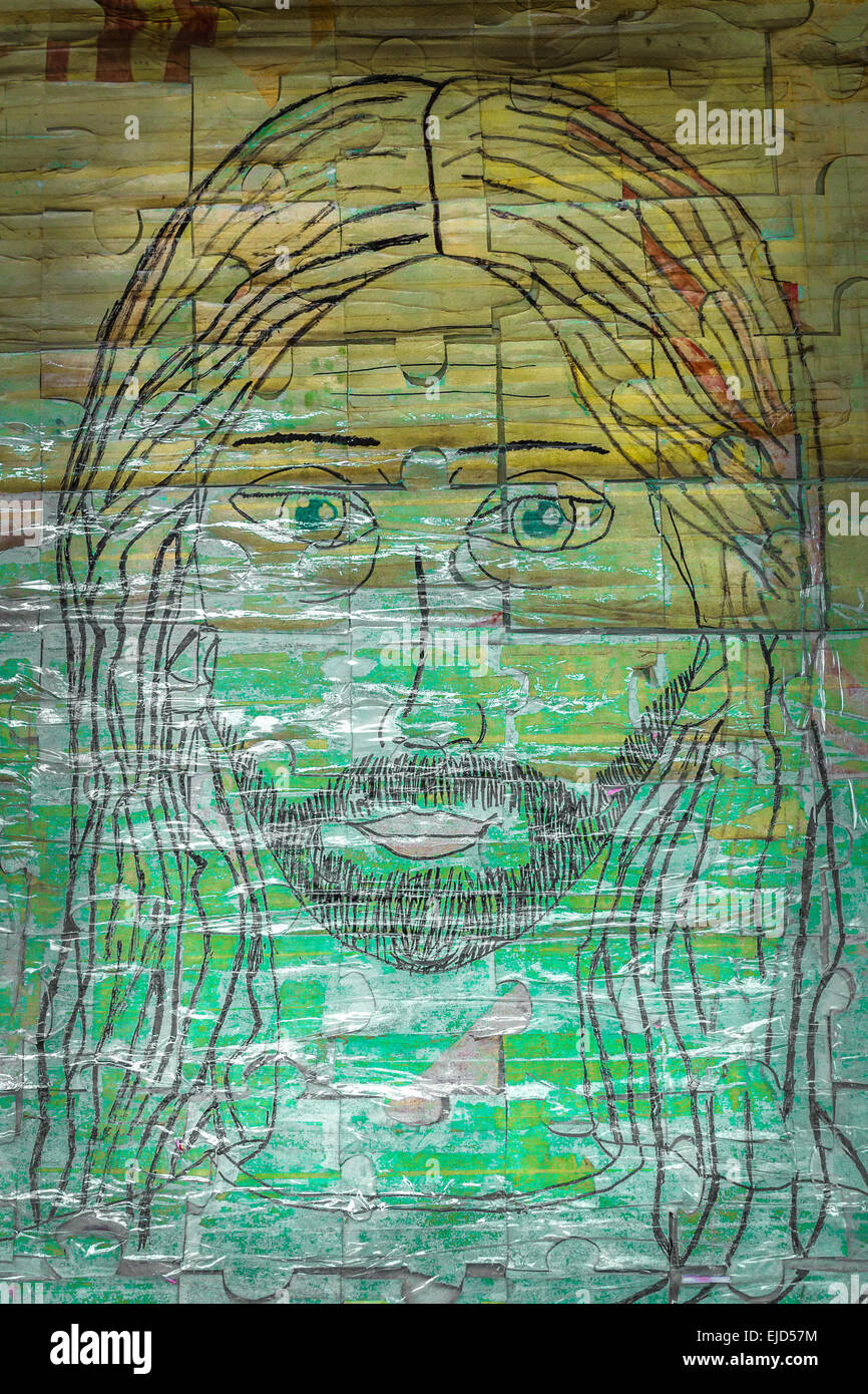 Portrait of Jesus Christ, made from a child Stock Photo - Alamy