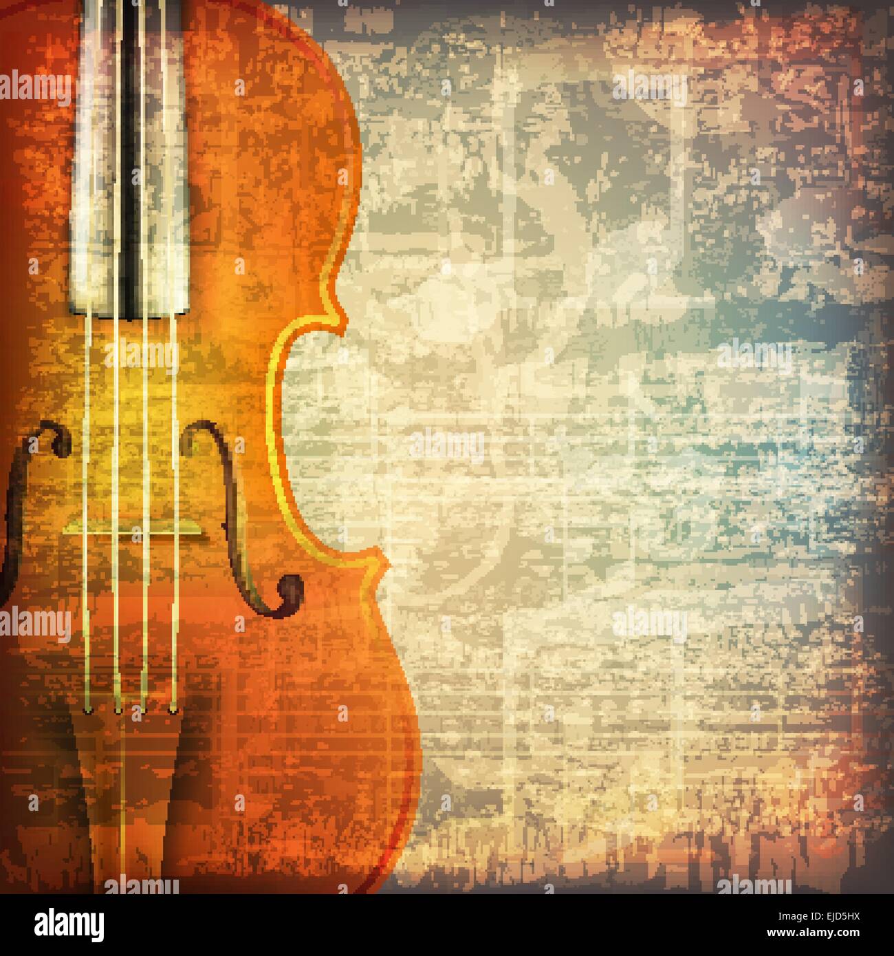 Violin Symbol Grunge