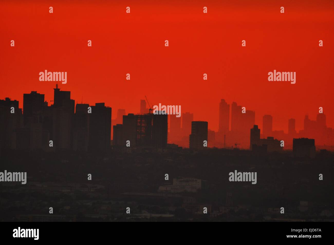 Red dusk over Manila, Philippines, Asia Stock Photo - Alamy