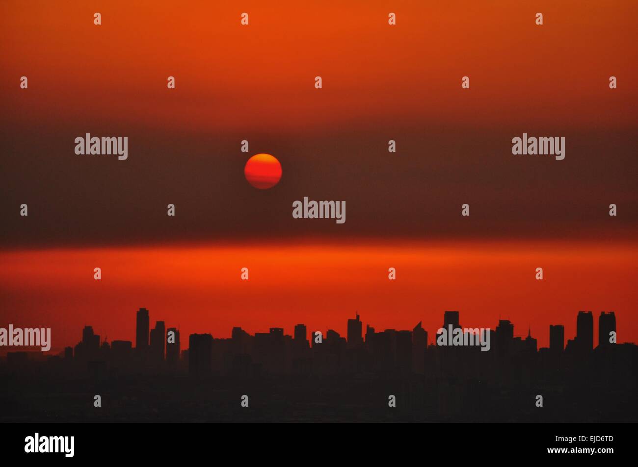 Sunset over Manila, Philippines, Asia Stock Photo - Alamy