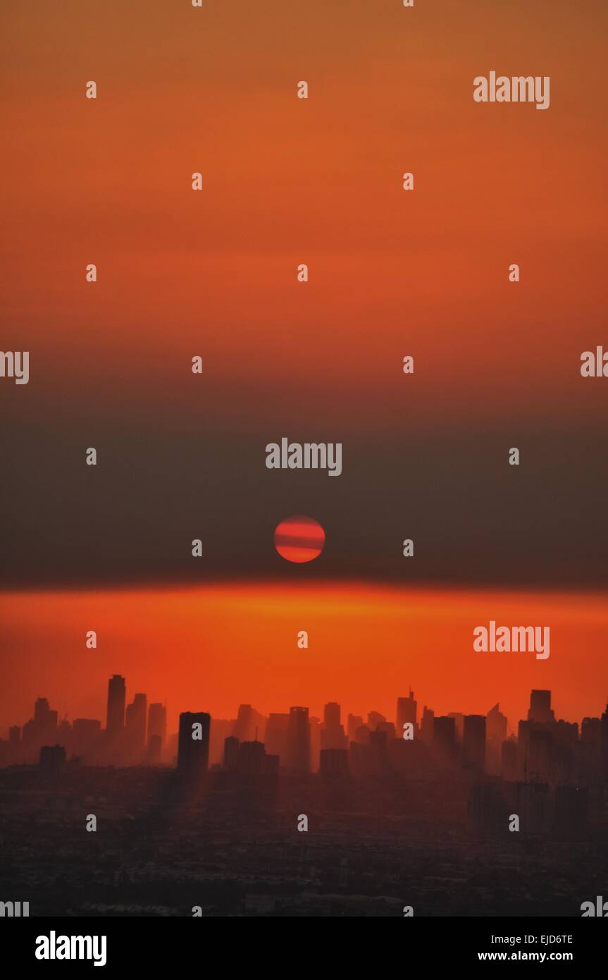 Sunset over Manila, Philippines, Asia Stock Photo - Alamy