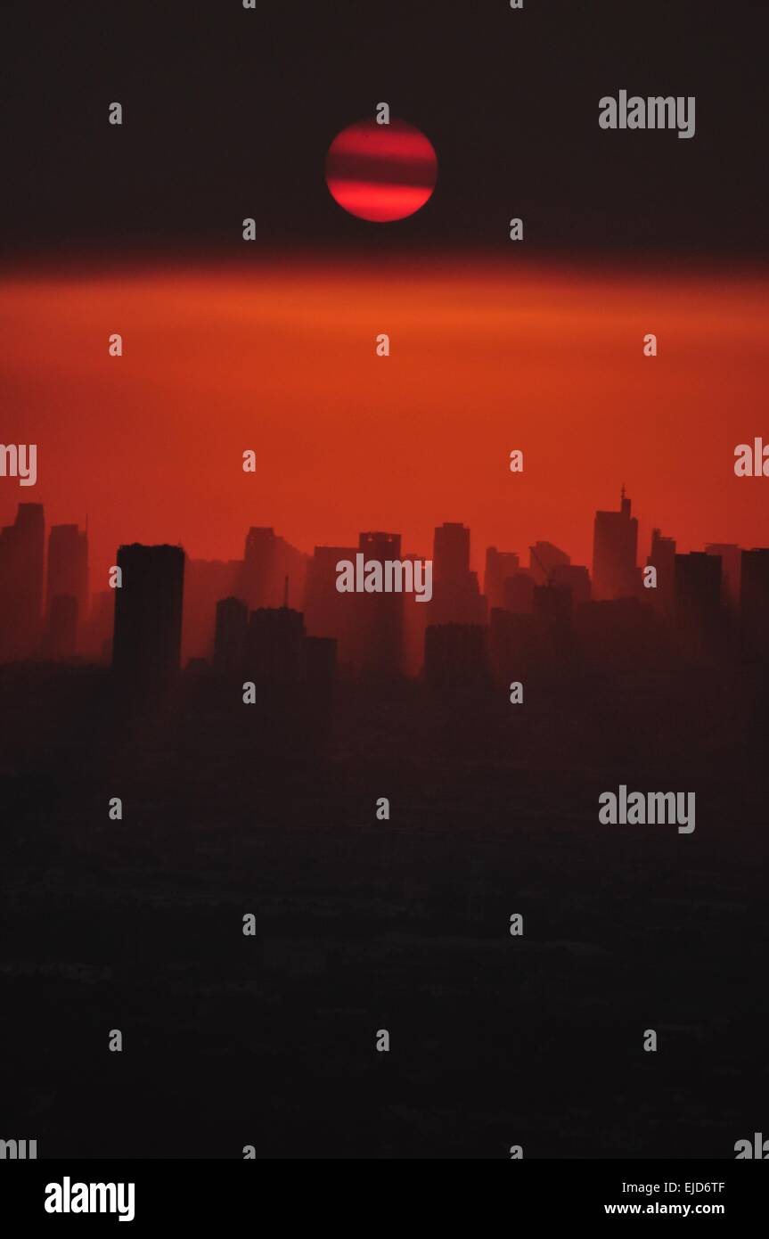 Sunset over Manila, Philippines, Asia Stock Photo - Alamy