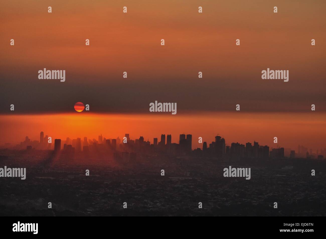 Sunset over Manila, Philippines, Asia Stock Photo - Alamy