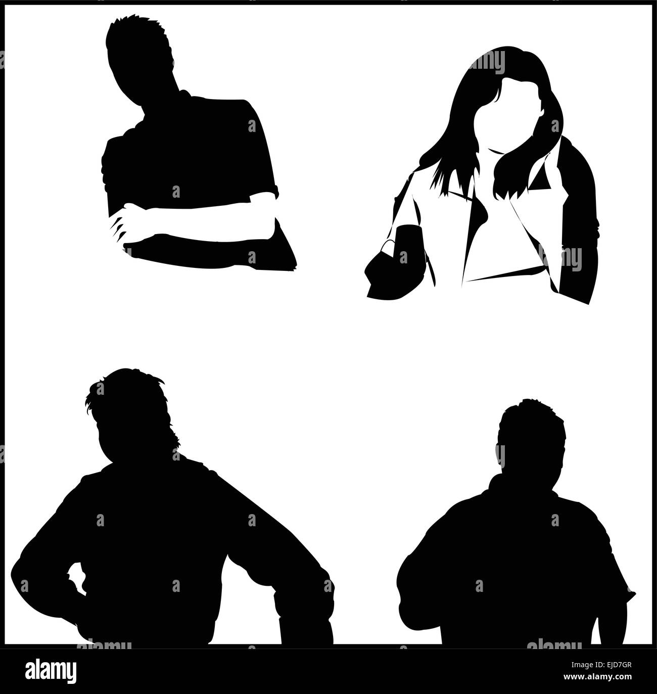 Businesswoman winner businessman in Black and White Stock Photos ...