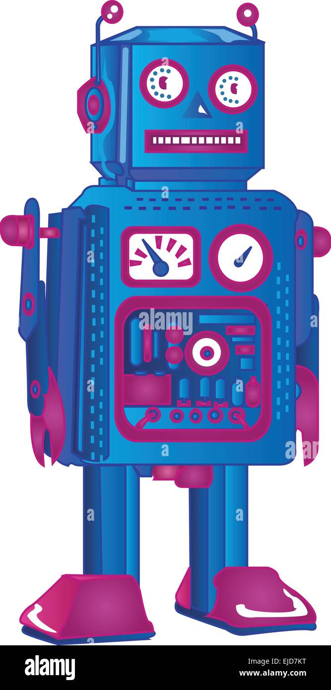 Retro robot Stock Vector Images - Alamy