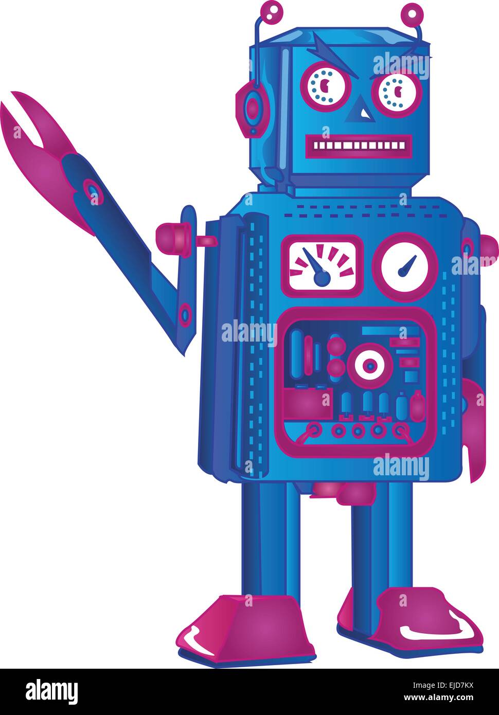 Robot retro Stock Vector Images - Alamy