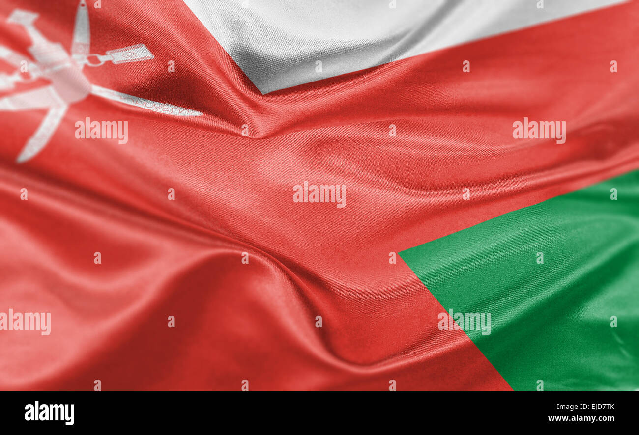 High resolution render of Oman's national flag Stock Photo - Alamy