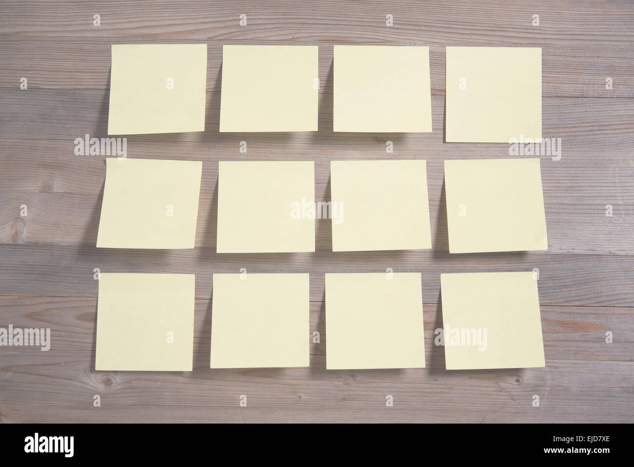 Sticky notes on wooden background, in vintage tone Stock Photo - Alamy