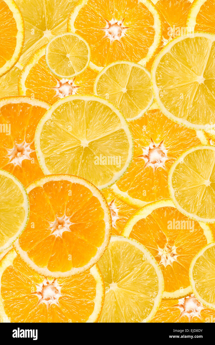 Orange And Lemon Slice Abstract Seamless Pattern Stock Photo - Alamy