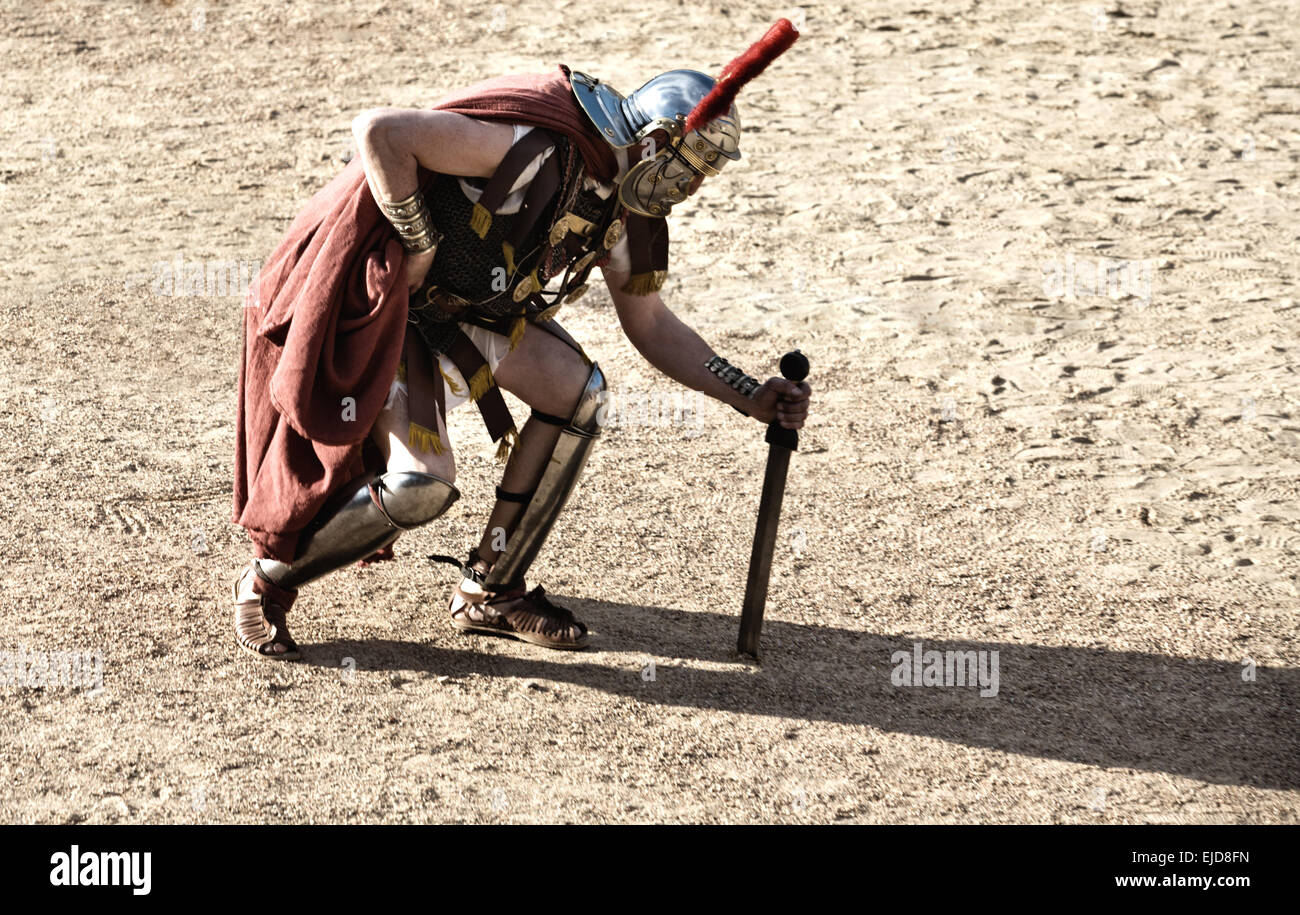 Roman soldier actors hi-res stock photography and images - Alamy