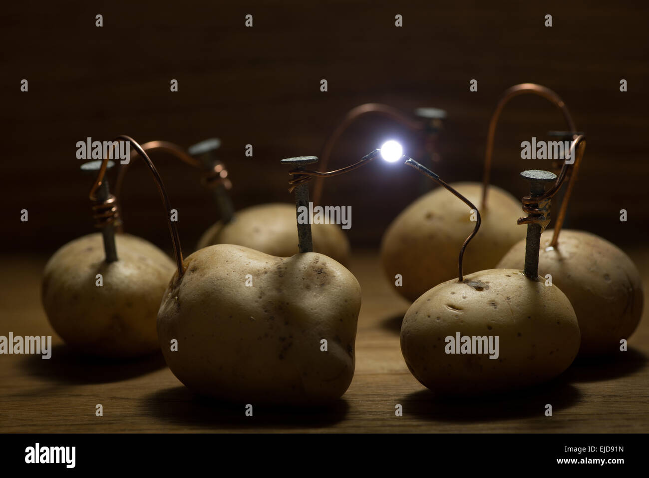 alternative energy source electrical current of potato arranged is ...
