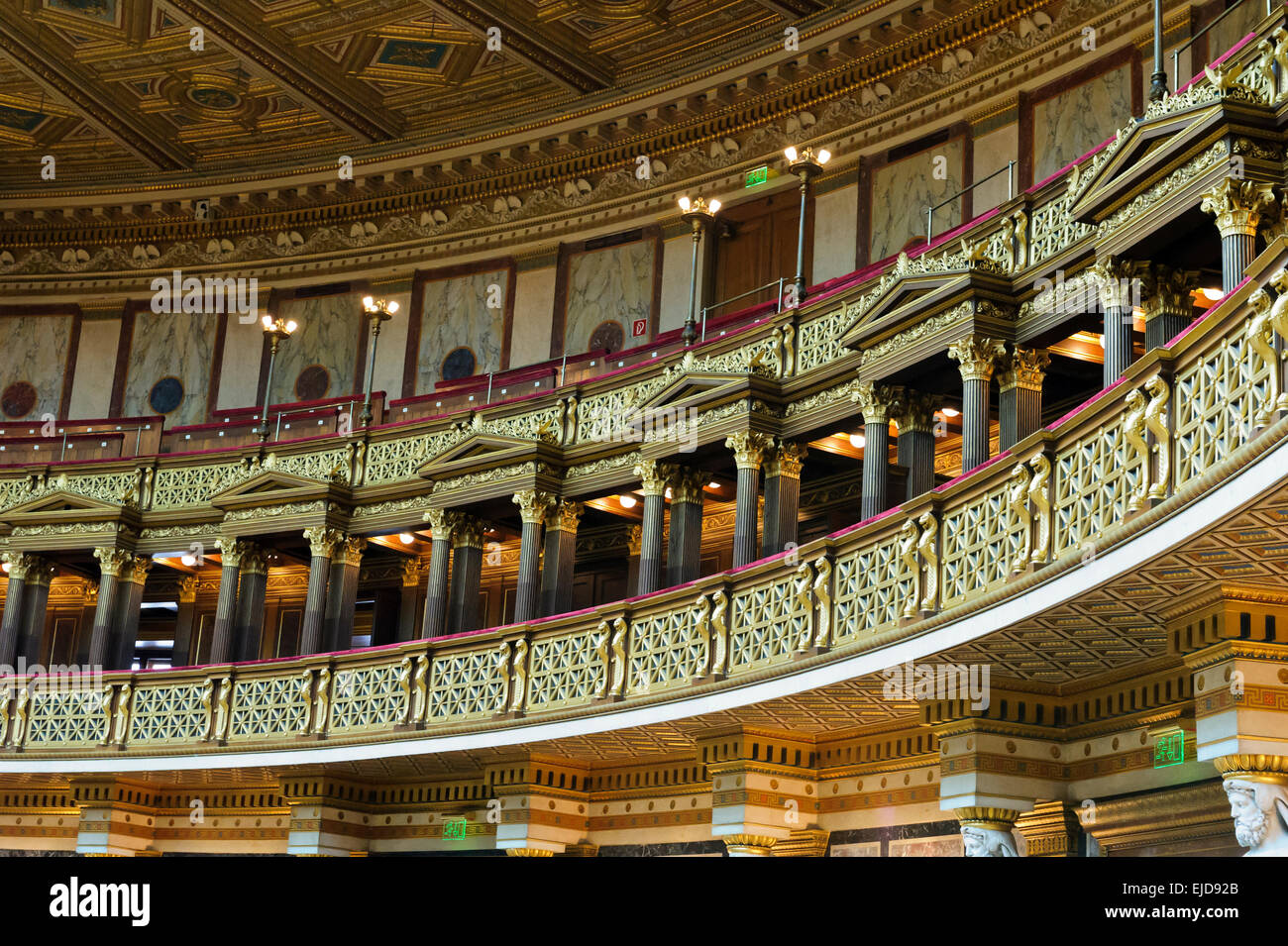 The decorative balcony inside the Federal Assembly Chamber at the ...
