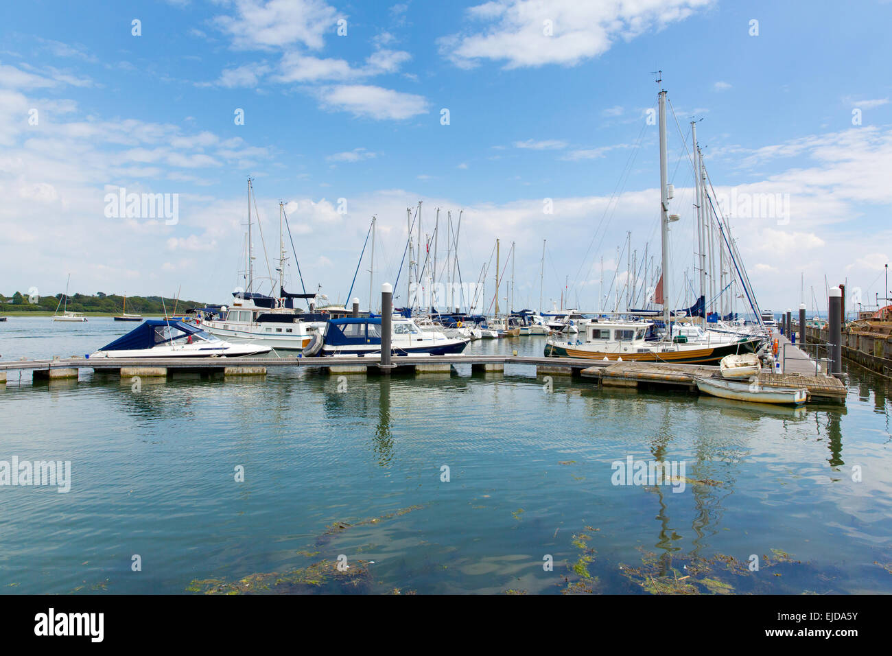 Yachts and boats Lymington marina Hampshire England uk on the Solent ...