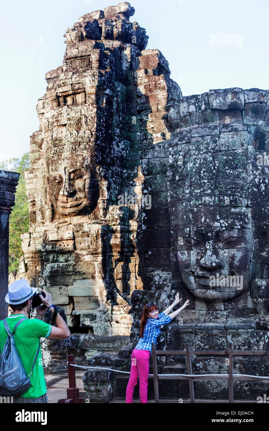 Cambodia, Siem Reap, Angkor Wat, Bayon Temple Stock Photo - Alamy