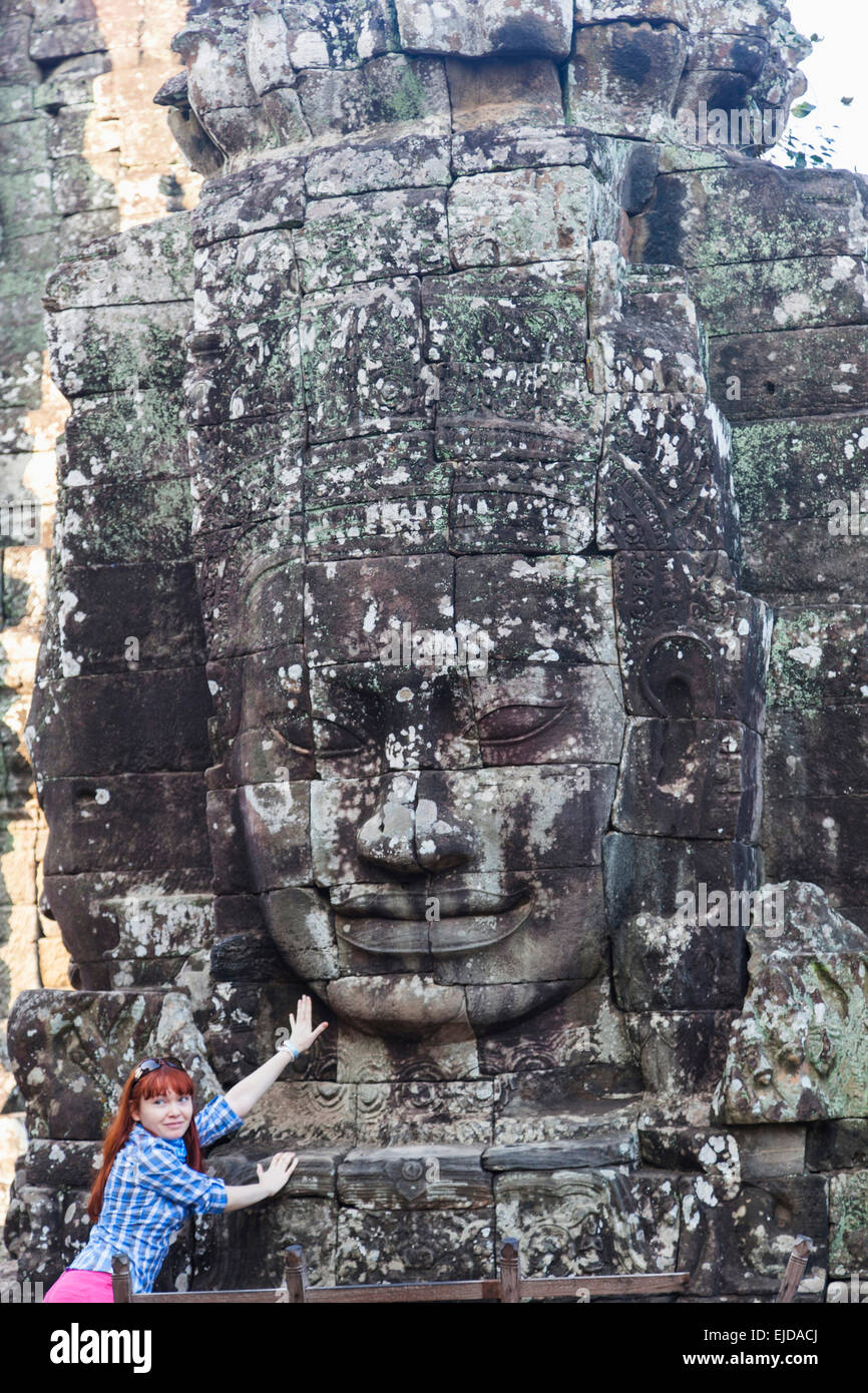 Cambodia, Siem Reap, Angkor Wat, Bayon Temple Stock Photo - Alamy