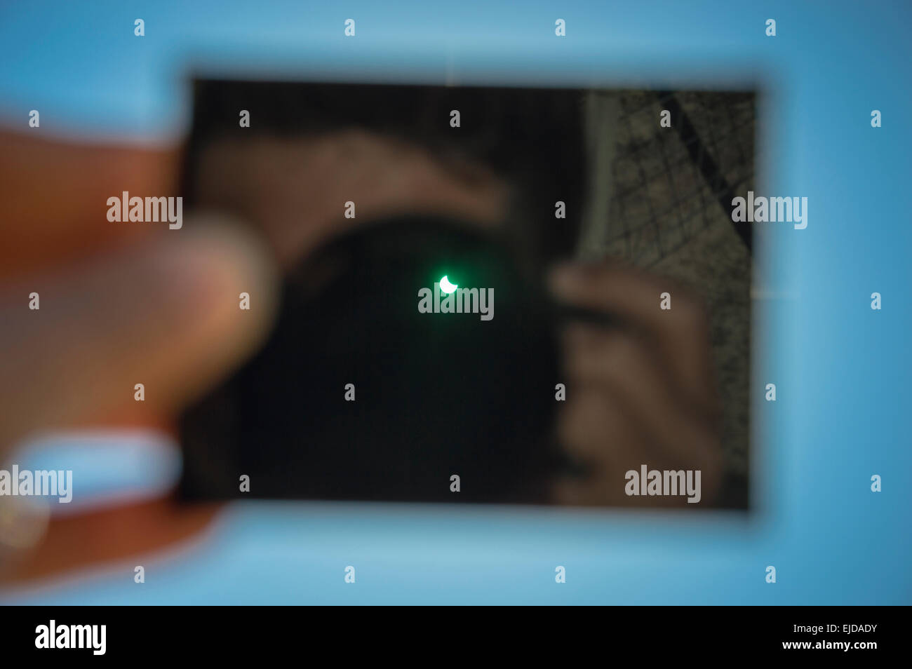 eclipse of the sun on the lens Stock Photo - Alamy