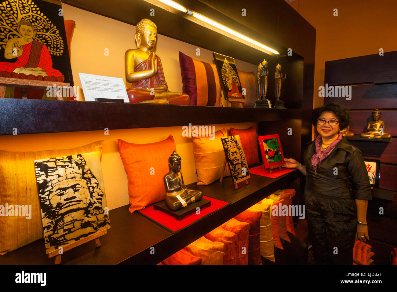 Cambodia, Siem Reap, Artisans Angkor, Retail Shop Display of ...