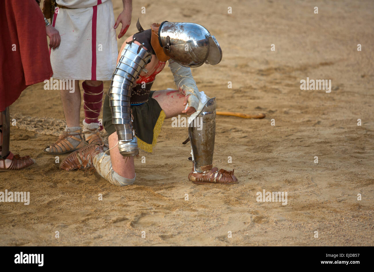The gladiator begged for mercy, Merida, Spain Stock Photo - Alamy